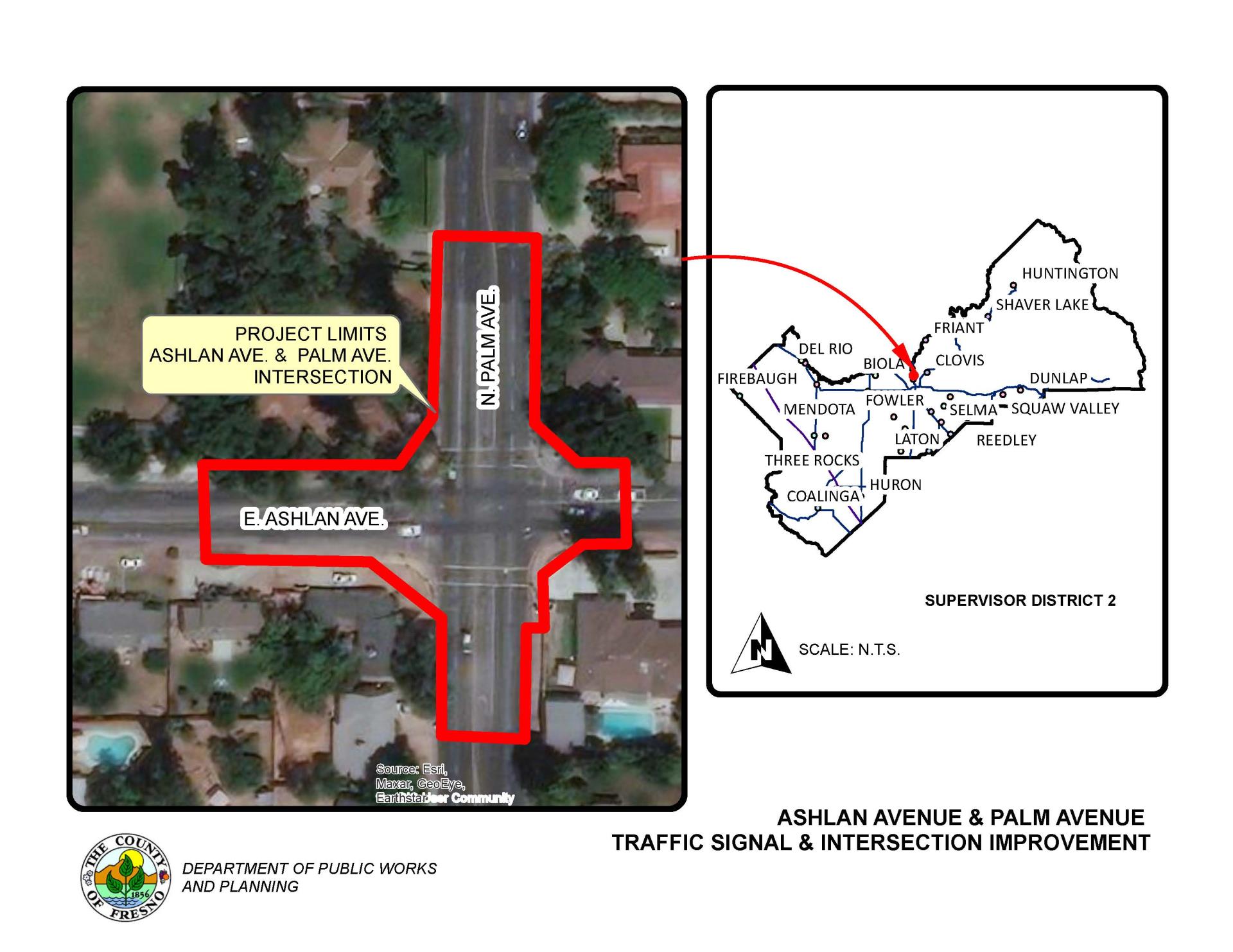 22-09-C Ashlan Ave and Palm Ave Traffic Signal and Road Improvements - County of Fresno